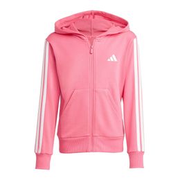 adidas Sportswear Sportsweatjacke Jungen Gr&ouml;&szlig;e 128 pink / wei&szlig;