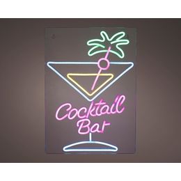 Kaemingk LED Neon Cocktailglas mit Schriftzug NEON