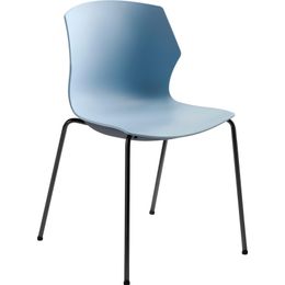 mayer Sitzm&ouml;bel Besucherstuhl MAYER SITZM&Ouml;BEL "2510", blau (graublau, anthrazit), B:51cm H:81cm T:53cm, Kunststoff, St&uuml;hle, stapelbar bis 6 St&uuml;ck
