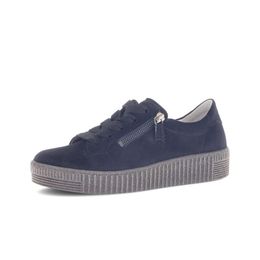 Gabor Damen Sneaker "Sneaker low Rauleder", Gr. 39blau, Schuhe