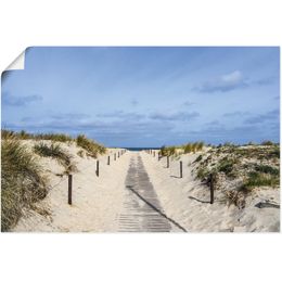Wandbild Artland "Strandaufgang an K&uuml;ste der Ostsee", blau (farbe bild(er): blau), B:60cm H:40cm, Bilder, auf Holzrahmen gespannt