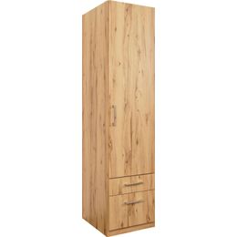 Dreht&uuml;renschrank Priess "Lindau", beige (astkernbuchefarben), B:48cm H:193cm T:54cm, Holzwerkstoff, Schr&auml;nke, Dreht&uuml;renschrank