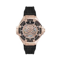 Luxusuhr Philipp Plein "Skeleton Royal", 1602, gold, schwarz, Armbanduhren, Herren