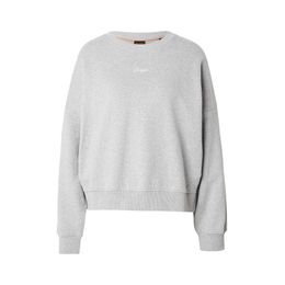 BOSS Sweatshirt 'C_Ever' Damen Gr&ouml;&szlig;e S hellgrau / wei&szlig;