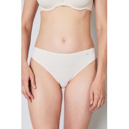 JOOP! Slip JOOP "Sensation", Damen, Gr. 34, beige (natur), Obermaterial: 85% Polyamid, 15% Elasthan, unifarben, k&ouml;rpernah, Unterhosen Slip, mit flachen Abschl&uuml;ssen f&uuml;r Tragekomfort
