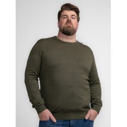 Rundhalspullover PETROL INDUSTRIES "Men Knitwear Round Neck Basic", Damen, Gr. 6XL, gr&uuml;n (army gr&uuml;n), Strick, Obermaterial: 50% Baumwolle, 50% Polyacryl, regular fit, Rundhals, Pullover Rundhalspullover
