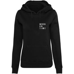 Mister Tee Sweatshirt 'Never On Time' Damen Gr&ouml;&szlig;e XXL schwarz / wei&szlig;