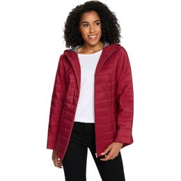 Damen Steppjacke mit bedrucktem Futter kirsche, Gr&ouml;&szlig;e 40