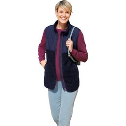 Damen Weste mit Stepp und Teddyfleece marine, Gr&ouml;&szlig;e 40