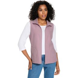 Damen Fleeceweste mit Stehkragen mauve, Gr&ouml;&szlig;e 40