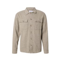 LINDBERGH Hemd Herren Gr&ouml;&szlig;e S beige / dunkelgr&uuml;n