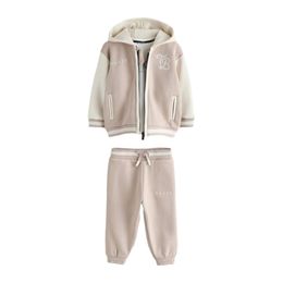 Baker By Ted Baker Set: Sweatjacke, T-Shirt und Jogginghose Jungen Gr&ouml;&szlig;e 86 creme / taupe / offwhite