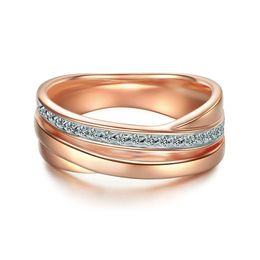Trilani Ring Damen Gr&ouml;&szlig;e 56 rosegold / transparent