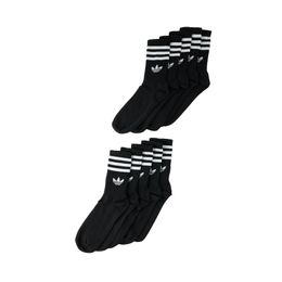 adidas originals Socken '3-STRIPES CREW 10 PAIRS' Damen Gr&ouml;&szlig;e 43/45 schwarz / wei&szlig;