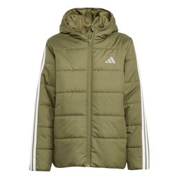 adidas Sportswear Sportjacke 'Essentials' Jungen Gr&ouml;&szlig;e 176 oliv / wei&szlig;