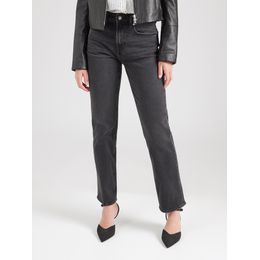 Calvin Klein Jeans Jeans 'Whiskered High Rise Straight Black' female size 23 Black denim