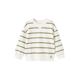 Mango Kids Sweatshirt 'EHAPPY' Jungen Gr&ouml;&szlig;e 98 khaki / wei&szlig;