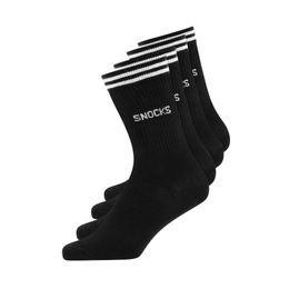 SNOCKS Sportsocken Herren Gr&ouml;&szlig;e 43/46 schwarz / wei&szlig;