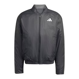 adidas Sportswear Sportjacke 'ESS HOLIDAY' Herren Gr&ouml;&szlig;e M schwarz / silber