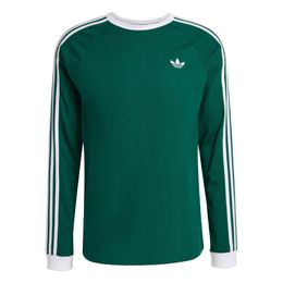 adidas originals Shirt '3-STRIPES LONGSLEEVE' Herren Gr&ouml;&szlig;e M tanne / wei&szlig;