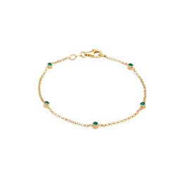 Elli Armband Damen Gr&ouml;&szlig;e 18 gold / gr&uuml;n