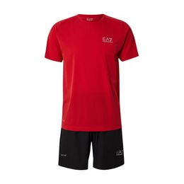 EA7 Emporio Armani Trainingsanzug Herren Gr&ouml;&szlig;e XL silbergrau / rot / schwarz
