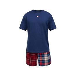 Tommy Hilfiger Underwear Pyjama 'Heritage' Herren Gr&ouml;&szlig;e XL dunkelblau / rot / dunkelrot / wei&szlig;