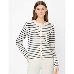 Brax Damen Strickjacke Style ANN navy, cremewei&szlig;, Gr. 48