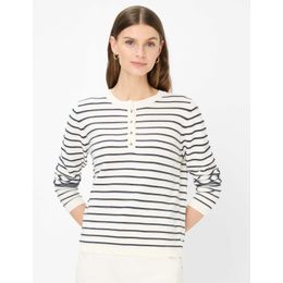 Brax Damen Strickpullover Style LUCY navy, cremewei&szlig;, Gr. 48
