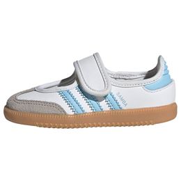 adidas originals Ballerina 'Samba' M&auml;dchen Gr&ouml;&szlig;e 25 himmelblau / schlammfarben / wei&szlig;