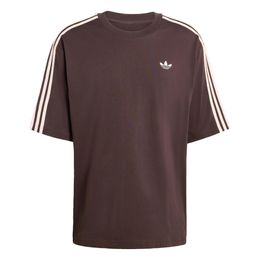 adidas originals T-Shirt 'Adicolor' Herren Gr&ouml;&szlig;e L dunkelbraun / rosa / wei&szlig;