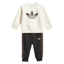 adidas originals Jogginganzug 'LOOSE CREW' Jungen Gr&ouml;&szlig;e 98 creme / braun / dunkelbraun