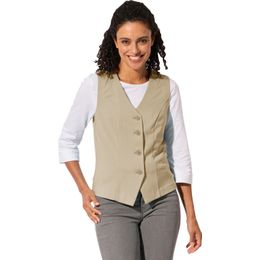 Damen Anzugweste in Interlock-Qualit&auml;t beige, Gr&ouml;&szlig;e 44