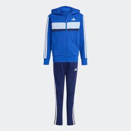 adidas Sportswear Trainingsanzug Jungen Gr&ouml;&szlig;e 128 navy / pastellblau / wei&szlig;