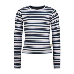 Vingino Shirt M&auml;dchen Gr&ouml;&szlig;e 128 pastellblau / dunkelblau / rosa