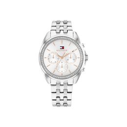 Tommy Hilfiger Damen Multifunktionsuhr "MELLIE"silberfarben, Armbanduhren, Quarzuhr, Armbanduhr, Damenuhr, Edelstahlarmband, analog