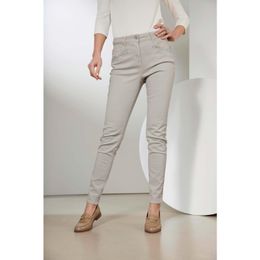 GOLDNER Damen Regular-fit-Jeans "Kurzgr&ouml;&szlig;e Jeans mit verzierten Taschen", grau, Gr. 25, Obermaterial: 98% Baumwolle CO. 2% Elasthan EL., Jeans