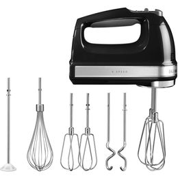 KitchenAid Handmixer "KitchenAid Handmixer, 5KHM9212EOB onyx schwarz", B:8cm H:15cm T:20cm, schwarz, Mixer, 9 Stufen