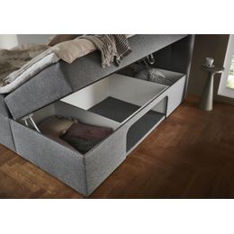 Boxbett Home Affaire, B:142cm L:210cm, rot, Komplettbetten, "Carolin", mit Nische inkl. gepolsterter Unterlage f&uuml;r Haustiere