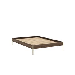 Bettgestell Karup Design, B:146cm H:34cm L:206cmcarob braun, sage gr&uuml;n, Betten, "CORE BED Bodenbett, Holzrahmen, Futonbett, Jugendbett, Holzbett",