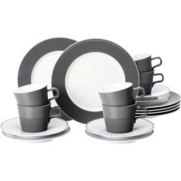 Seltmann Weiden Kaffeeservice "Geschirr-Set, Service No Limits Moments", 18 Stk., wei&szlig;, Geschirr-Sets, Tassen, Teller, Untertassen, Made in Germany,