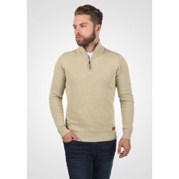 Troyer Blend "BHRobin", Herren, Gr. XXL, beige (sand mix), Feinstrick, 50% Baumwolle, 50% Polyacryl, unifarben, regular fit, ohne Ausschnitt, eingesetzt, Pullover Troyer, Strickpullover mit hochabschlie&szlig;endem Kragen