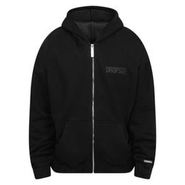 DROPSIZE Herren Sweatjacke "Dropsize Herren"schwarz, Gr. S, 70% Baumwolle, 30% Polyester, Sweatjacken