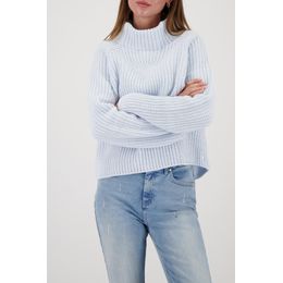 monari Damen Strickpullover "Pullover Basic Chenille"ice blau, Gr. 42, unifarben, Strick, Obermaterial: 100% Polyester, Pullover, Regular fit mit