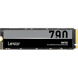Lexar interne SSD "NM790 4TB", 4000 GB, Schreibgeschwindigkeitmaximal 6500 MB/s Lesegeschwindigkeitmaximal 7400 MB/s, schwarz, Festplatten
