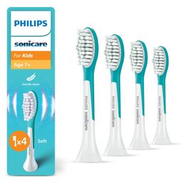Kinder Aufsteckb&uuml;rsten "For Kids", 4 Stk., transparent, PHILIPS SONICARE, Zahnb&uuml;rstenk&ouml;pfe, f&uuml;r Milchz&auml;hne geeignet, ab 7 Jahren, f&uuml;r jedes Sonicare