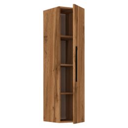 Wandregal Vcm, B:30cm H:115cm T:30cm, braun, Wohnzimmer, Regale, "Holz Wandregal Wandschrank Klappschrank Arila XL"