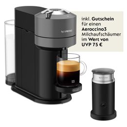 Nespresso Kapselmaschine "Vertuo Next ENV 120.GY von DeLonghi, Dark Grey", B:43,2cm H:14cm T:31,4cm, grau, Kaffeemaschinen