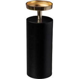 OTTO HOME Kerzenhalter "Stumpenkerzenhalter Azlynn", B/H/T: 26cm, gold, Kerzenhalter, aus Aluminium, mit goldfarbenen Akzenten