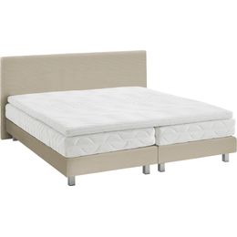 Boxbett "Kiss, wahlweise mit Topper in verschiedenen H&auml;rtegraden erh&auml;ltlich", beige, B:195cm L:210cm, Westfalia Schlafkomfort, Komplettbetten